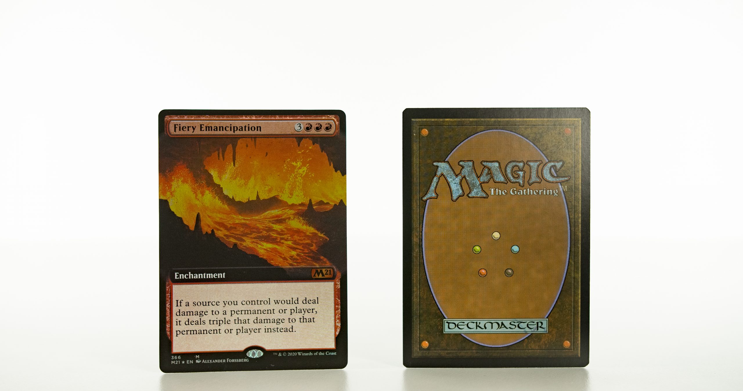 Fiery Emancipation extended art core set 2021 M21 foil mtg proxy magic ...