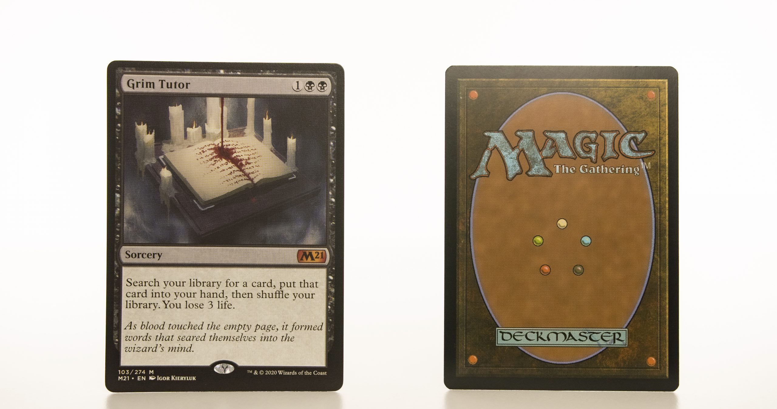 Grim Tutor core set 2021 M21 hologram mtg proxy magic the gathering ...