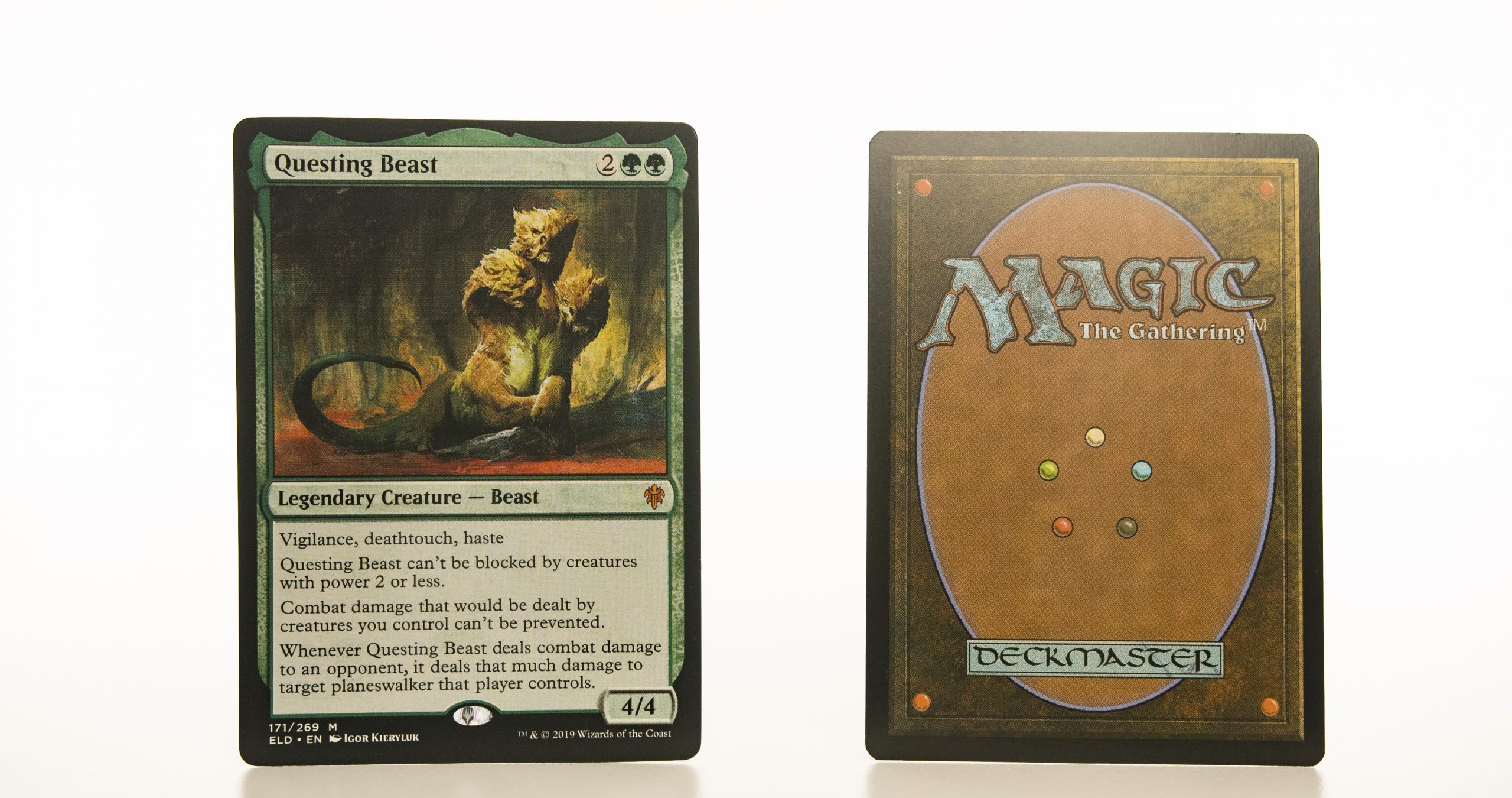 Questing Beast ELD Throne of Eldraine hologram mtg proxy magic the ...