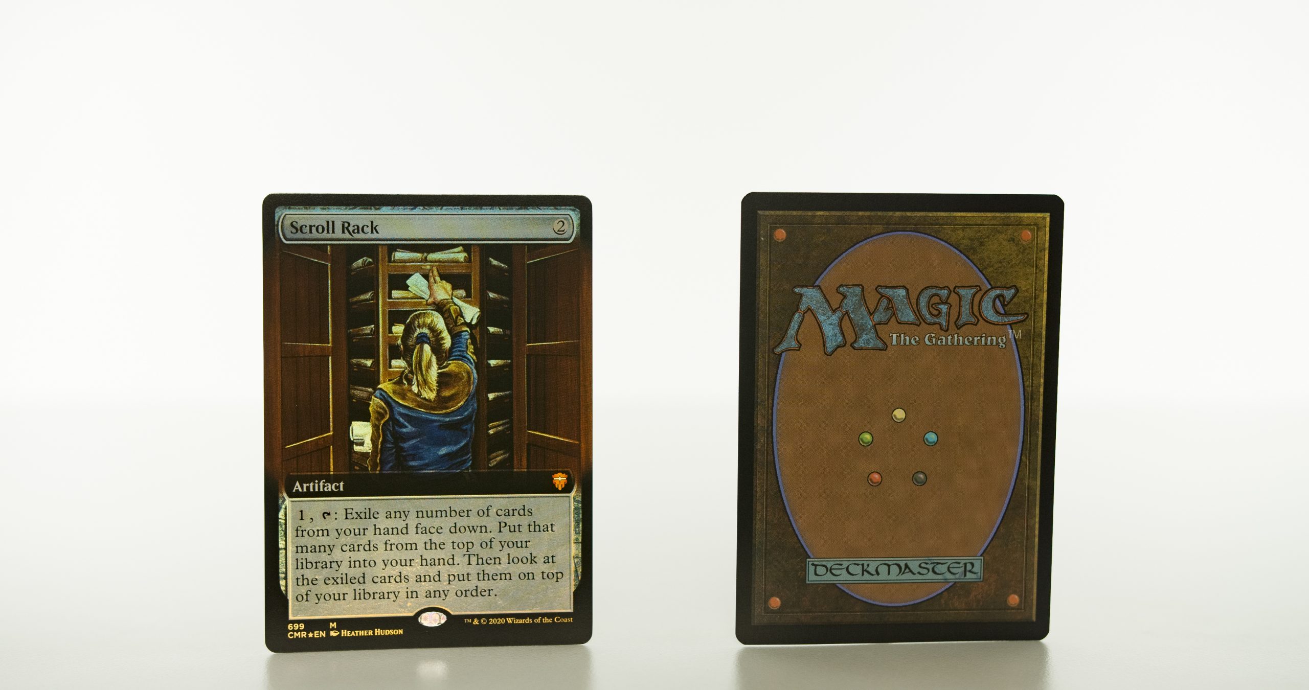 Scroll Rack extended art Commander Legends (CMR) foil mtg proxy magic ...